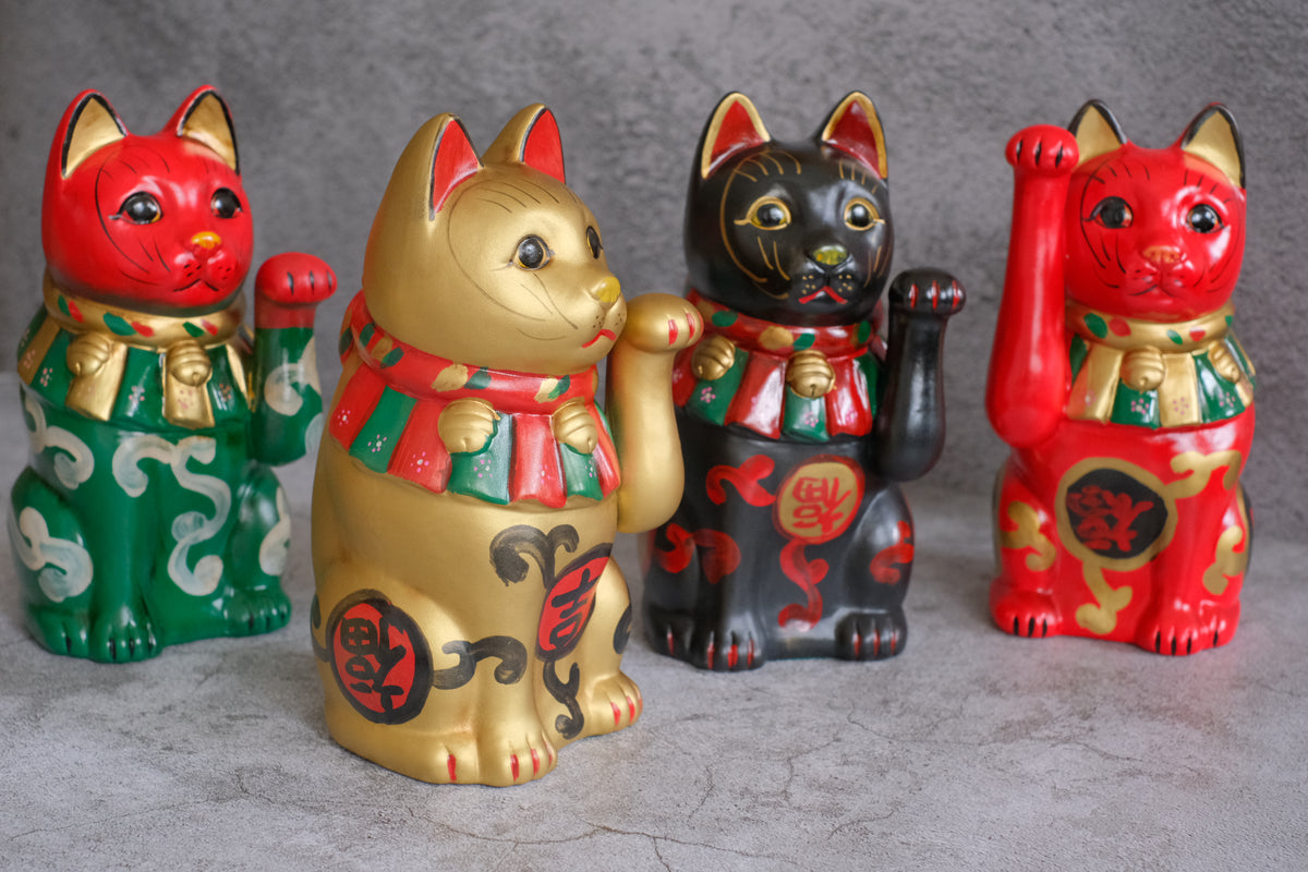 Setoyaki Kikkou Koshoku Taisho Maneki Neko Beckoning Cat - Medium ...