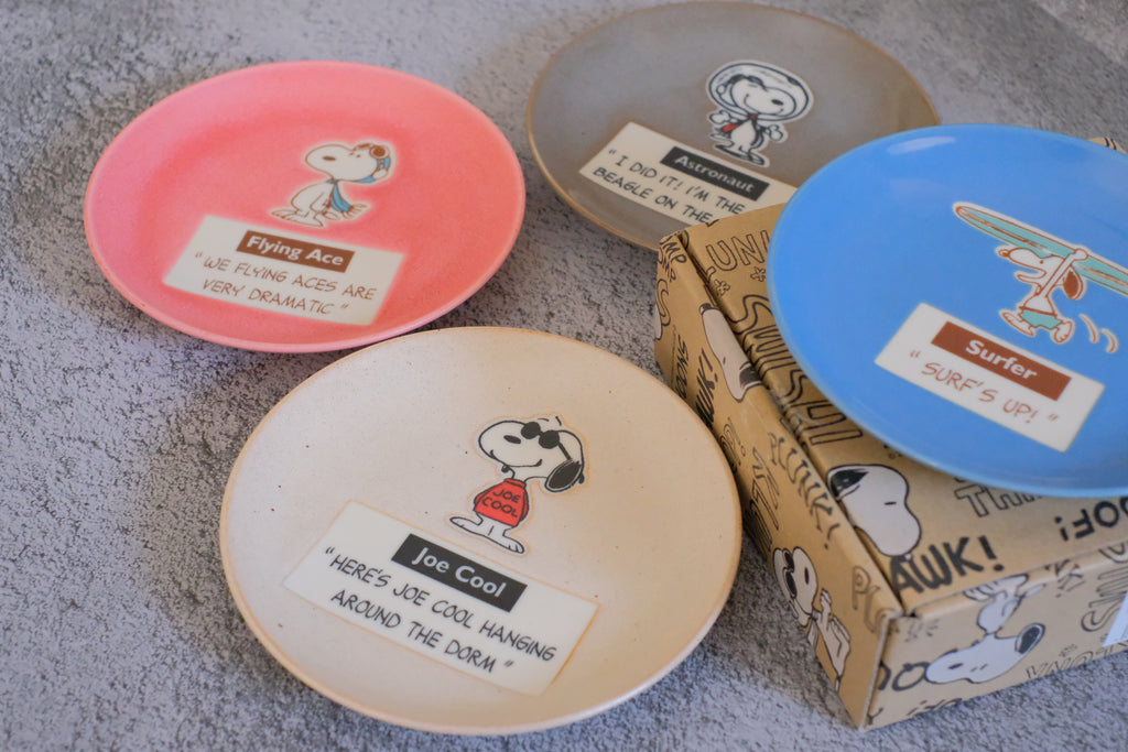 4 Piece Vintage Peanuts Snoopy Retro Appetizer Plates – Object of Living