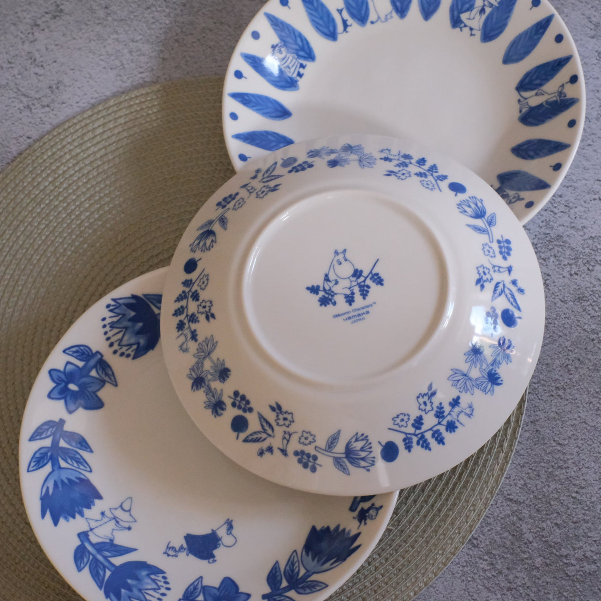 Moomin Indigo Forest Floral Arabesque Pasta Plate Set – Object of Living