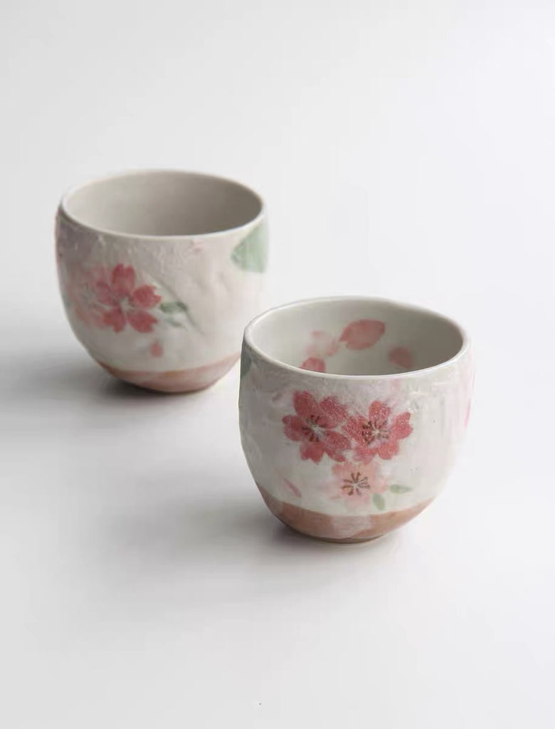 Brushstroke Sakura Blossom Teacup/ Latte Bowls – Object of Living