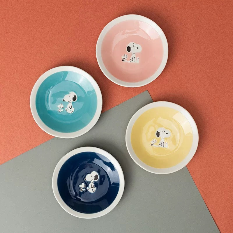 4 Piece Peanuts Japan Snoopy Colour Jelly Appetizer Plates – Object of ...