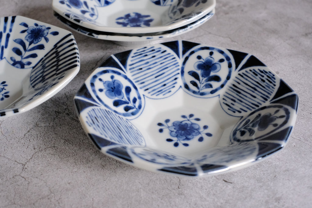 Minoyaki Aizome Koubou Indigo Dyed Octagon Dish Set – Object of Living