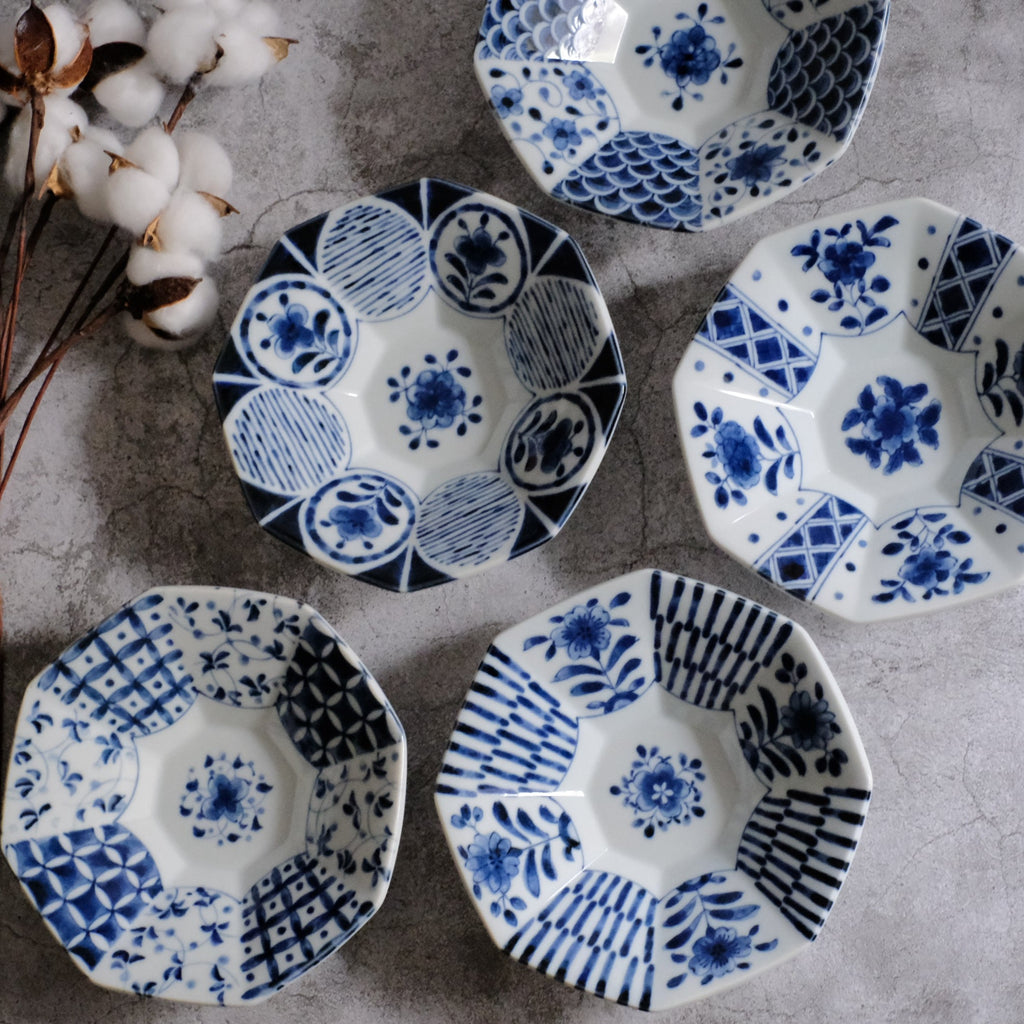 Minoyaki Aizome Koubou Indigo Dyed Octagon Dish Set – Object of Living