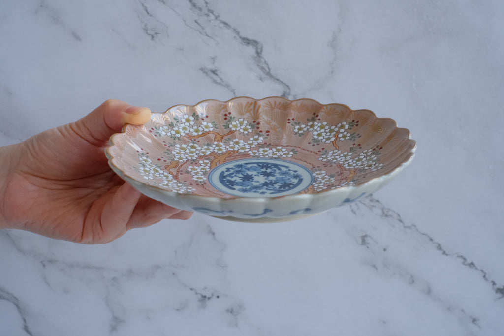Rinkurou Kiln Hasami Porcelain Gold Sakura Plate – Object of Living