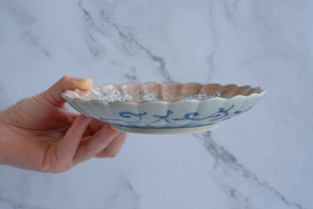 Rinkurou Kiln Hasami Porcelain Gold Sakura Plate – Object of Living