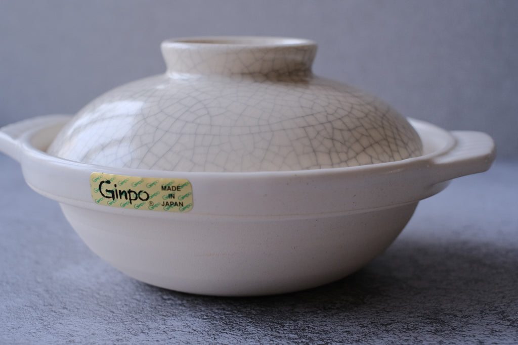 Ginpo Single Serving Ivory Crackle Bankoyaki Donabe Clay Pot – Object ...