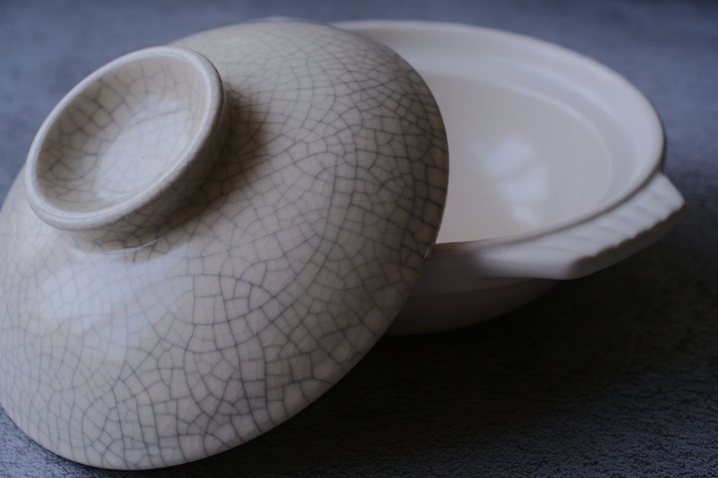 Ginpo Single Serving Ivory Crackle Bankoyaki Donabe Clay Pot – Object ...