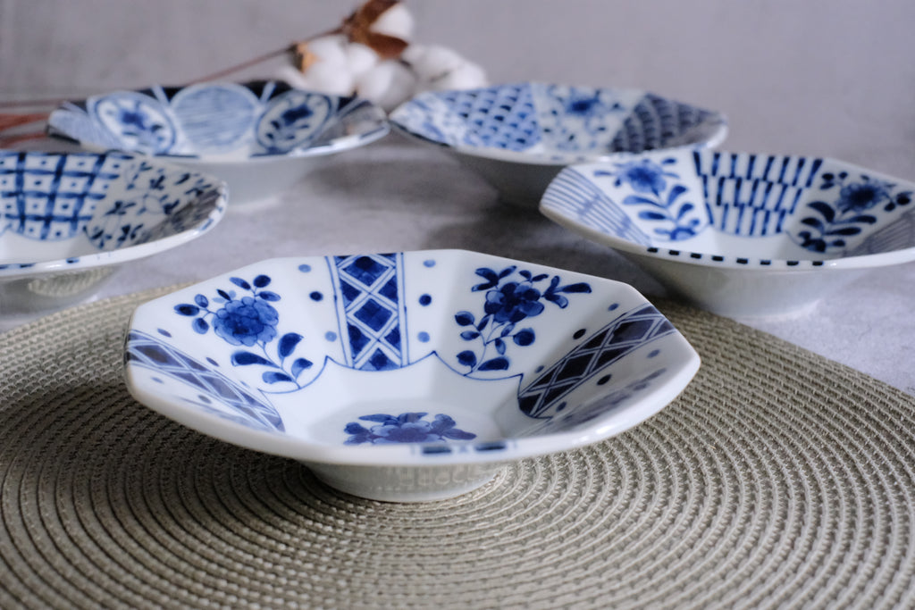 Minoyaki Aizome Koubou Indigo Dyed Octagon Dish Set – Object of Living
