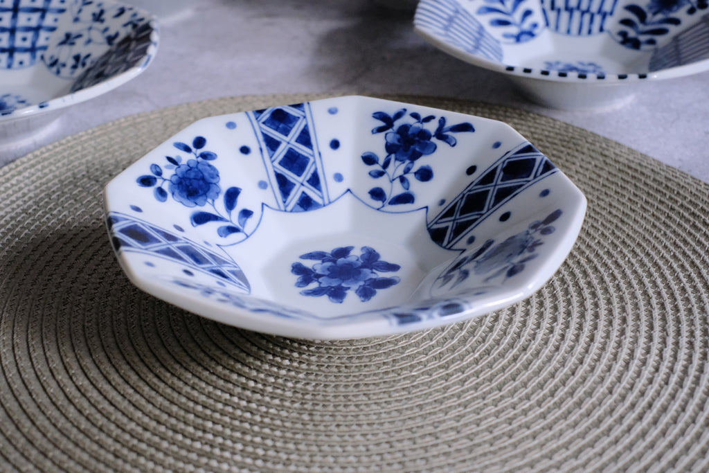 Minoyaki Aizome Koubou Indigo Dyed Octagon Dish Set – Object of Living