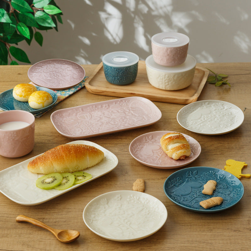 Yamaka Moomin Pastel 5 Piece Embossed Plate Set – Object of Living